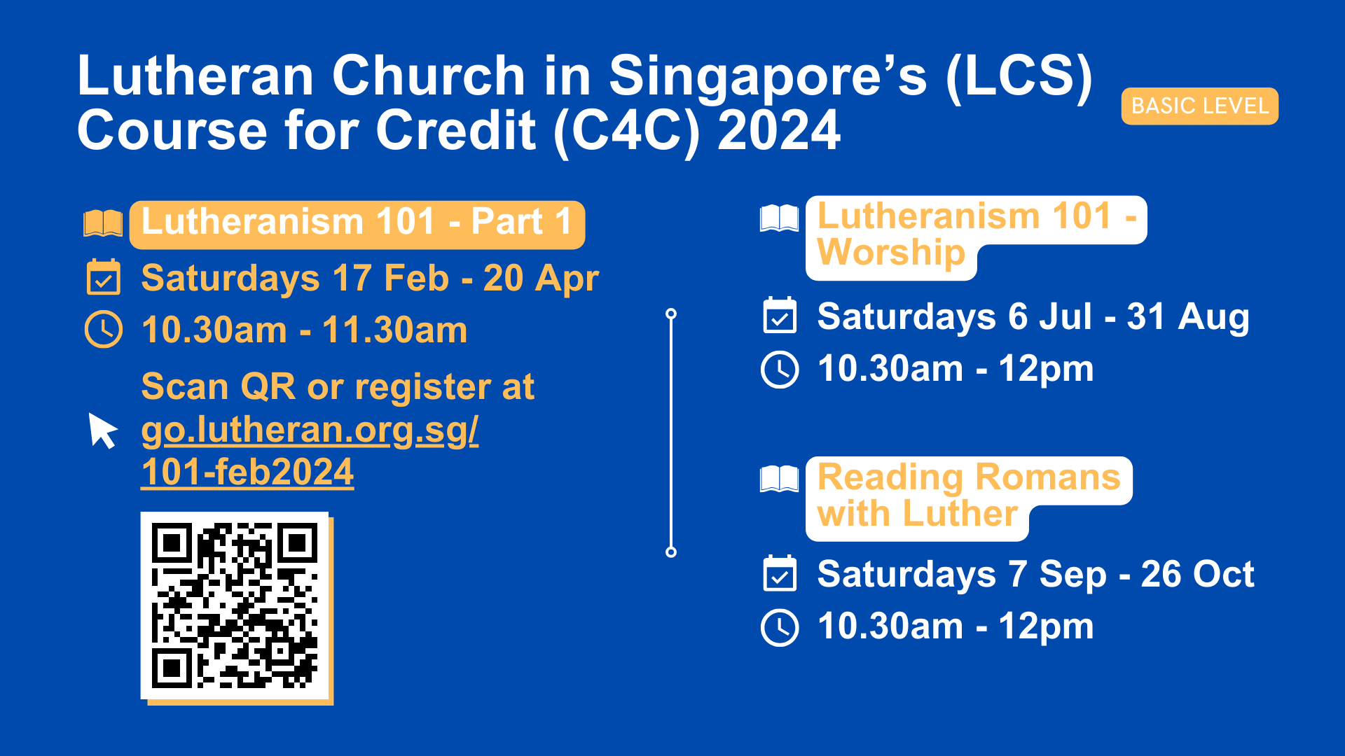 Lutheranism 101 2024 - Jurong Christian Church