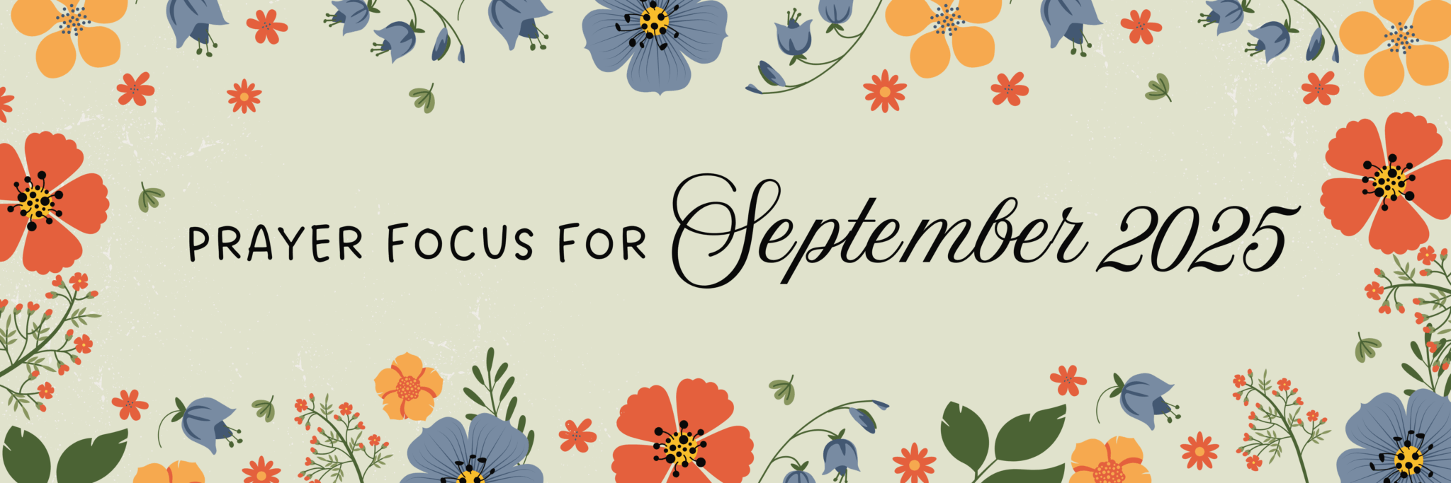 Prayer Focus for September 2025 - Jurong Christian Church